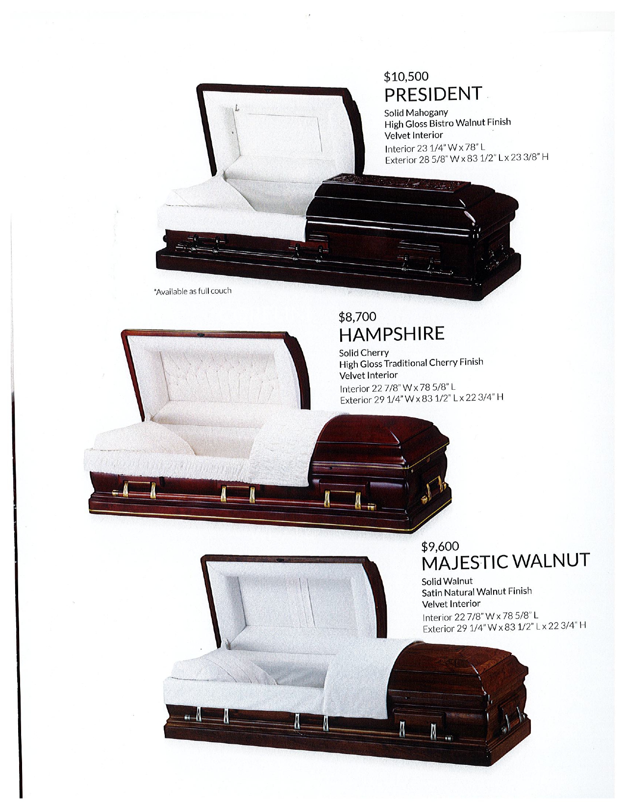 Casket Pricing - Grace and Mercy Funeral Services